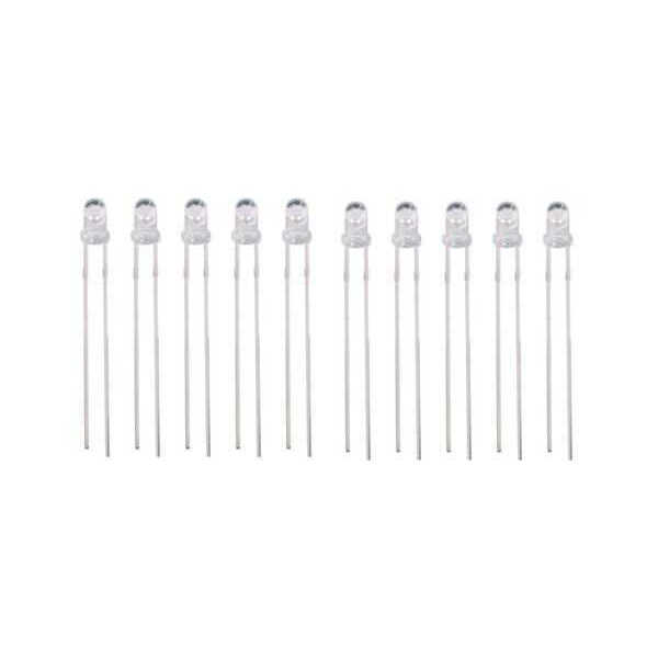 Buy 3mm Transparent White Led Package - 10 with cheap price