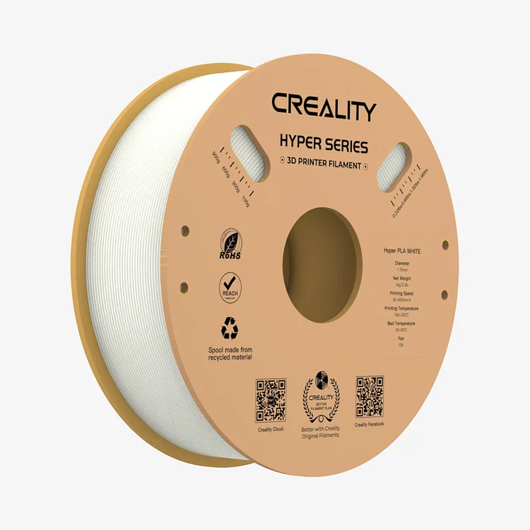 Buy Creality Hyper 1.75mm PLA 3D Filament White - Affordable Price